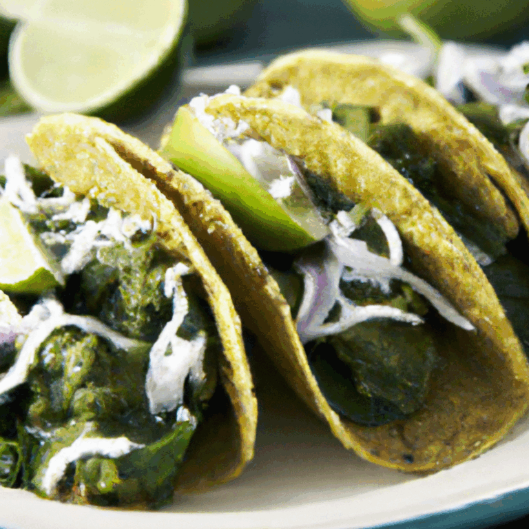 Spicy Poblano And Spinach Tacos