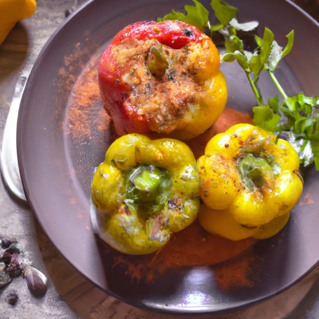 Vegetarian Moroccan Stuffed Peppers